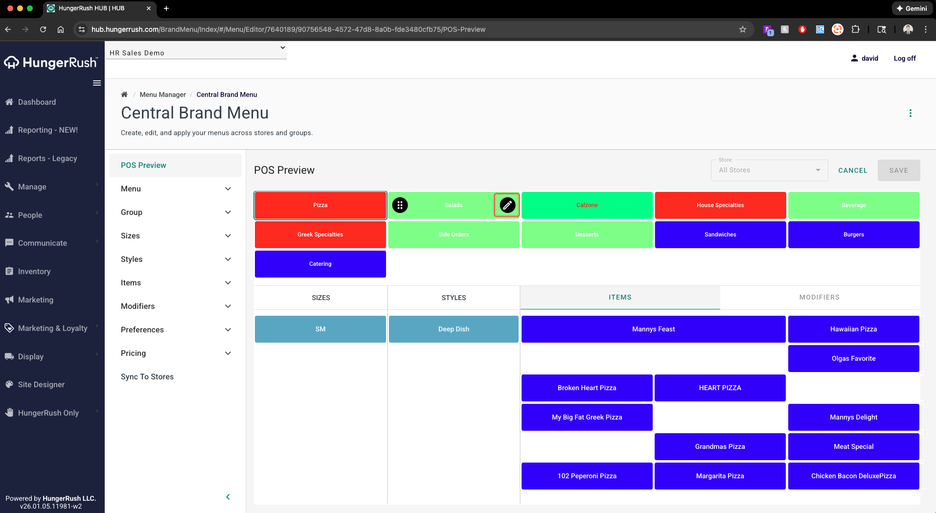 Preview: Edit the POS Button Color, Image and Position – HungerRush